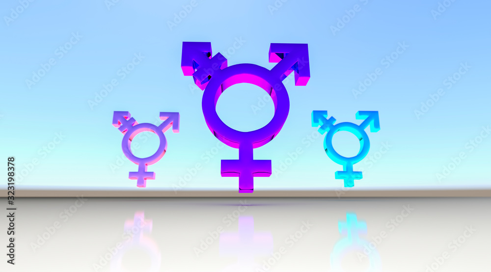 Three Point Ask Symbols Transgender