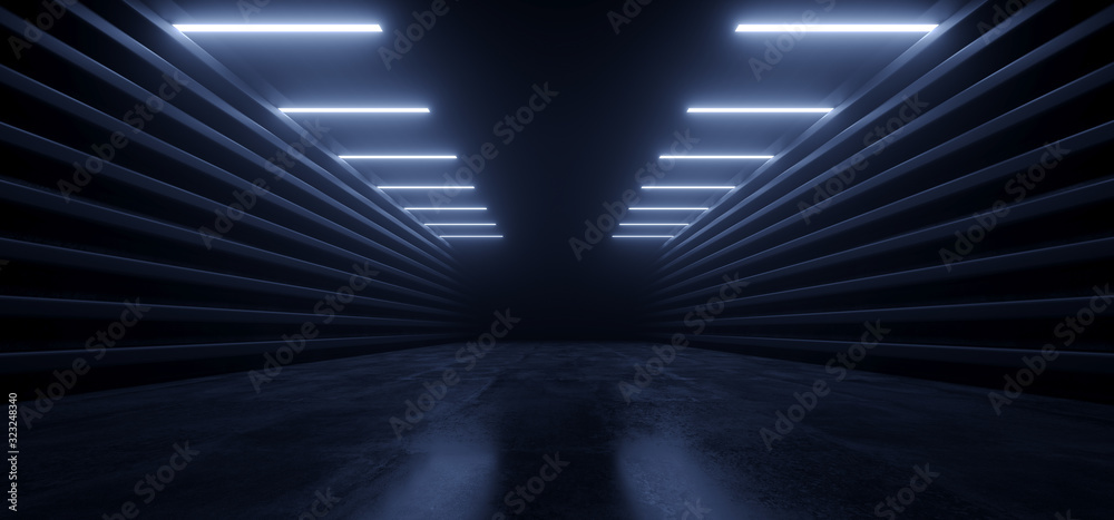 Cyberpunk Dark Neon Laser Cyber Sci Fi Led Lights Glowing Industrial ...