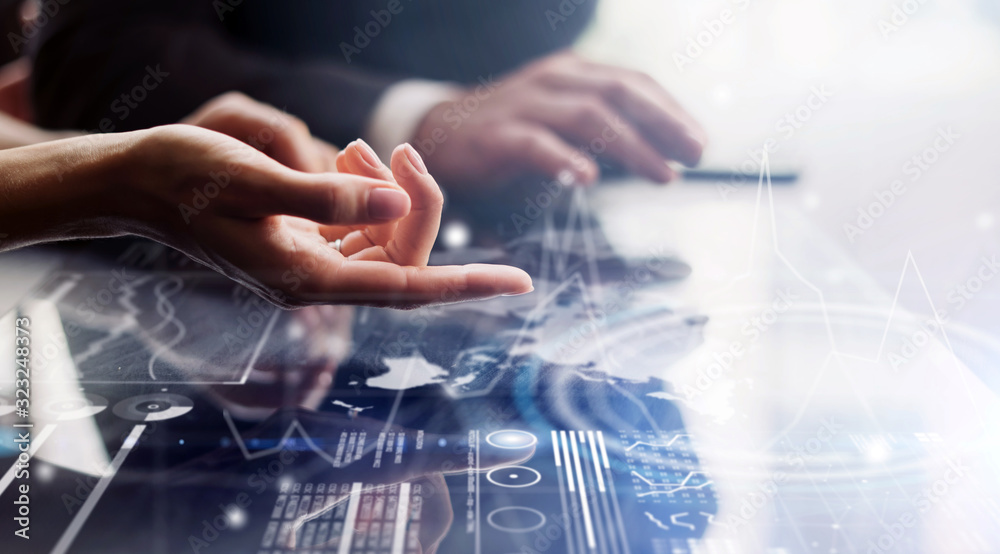 working on project foto de Stock | Adobe Stock