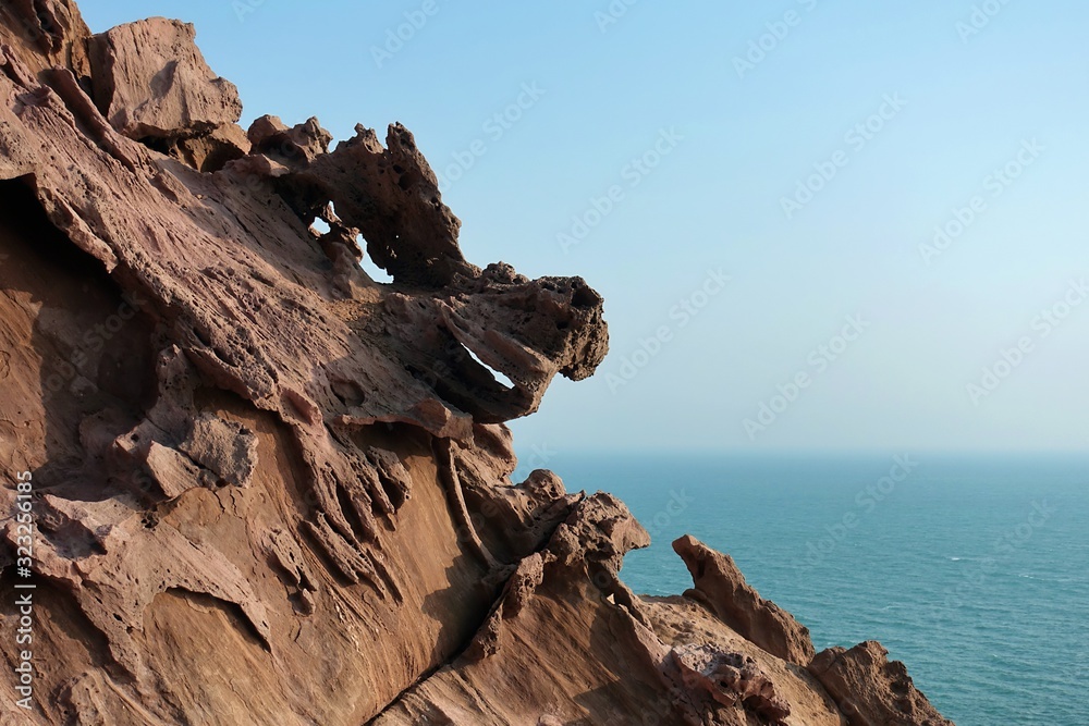 Mountains of Hormuz with incredibly paradisaical Colors on the Iranian ...