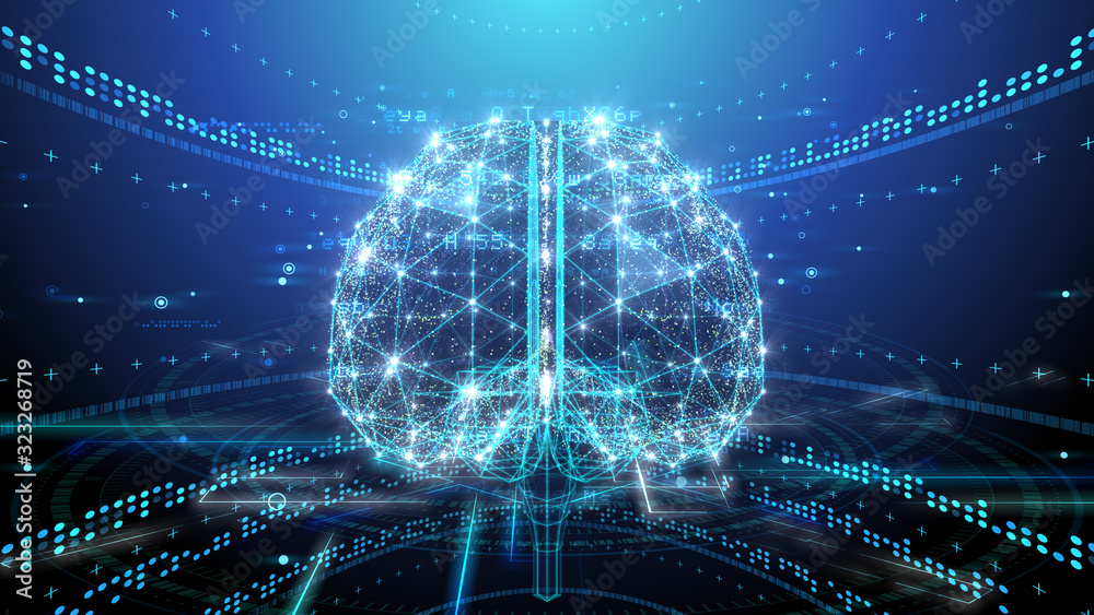 AI artificial intelligence digital network computer technologies 3D ...