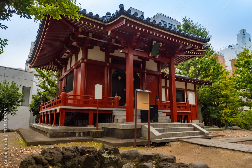 Fujisawa island. Japan. Building of an ancient temple. Buddhist temple ...