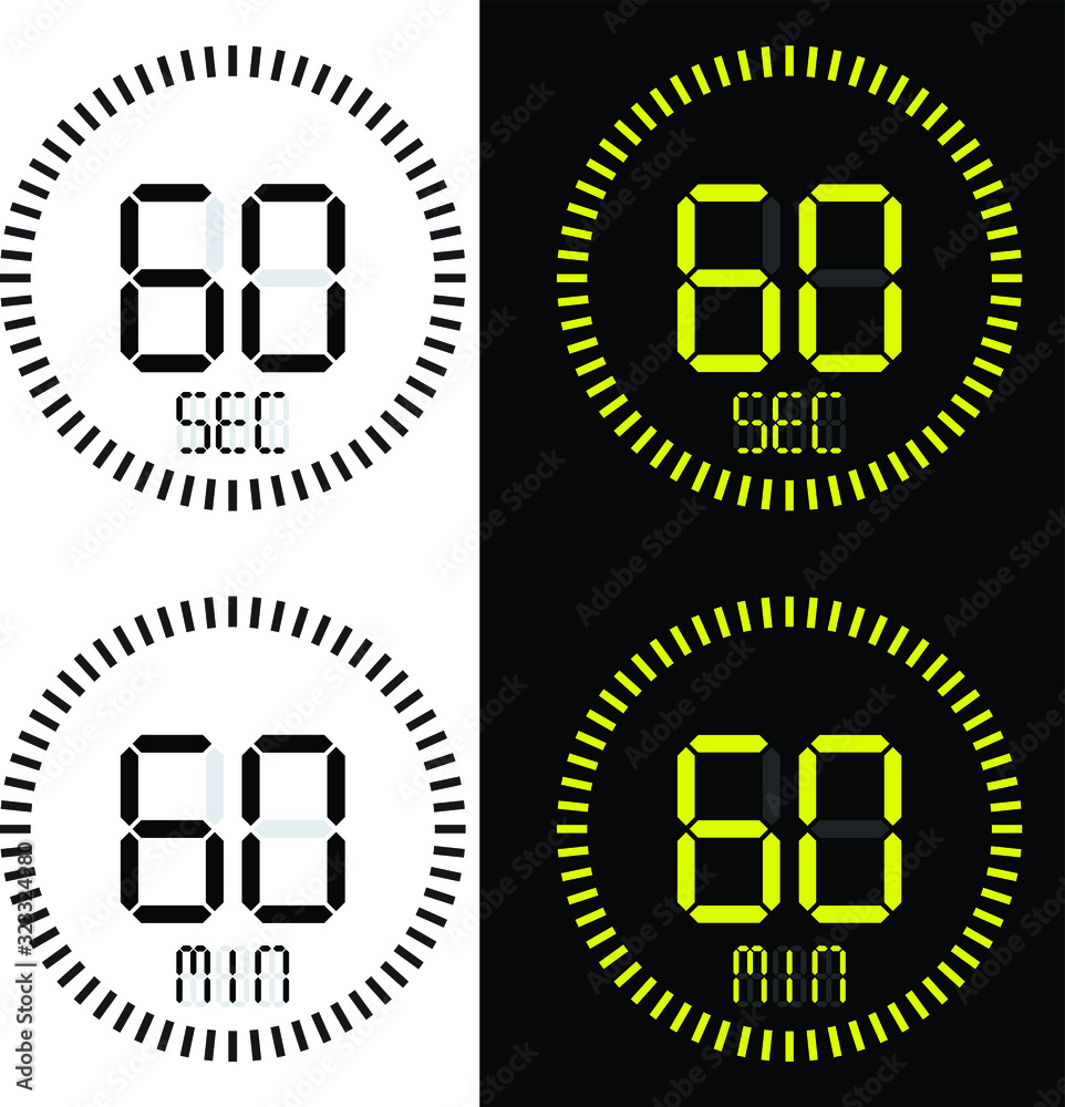 chronometer, Stopwatch digital, vector Stock Vector | Adobe Stock