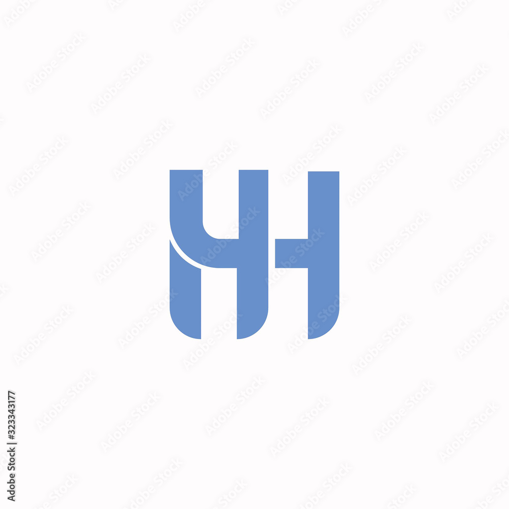 initial letter yh or hy logo vector design Stock Vector | Adobe Stock