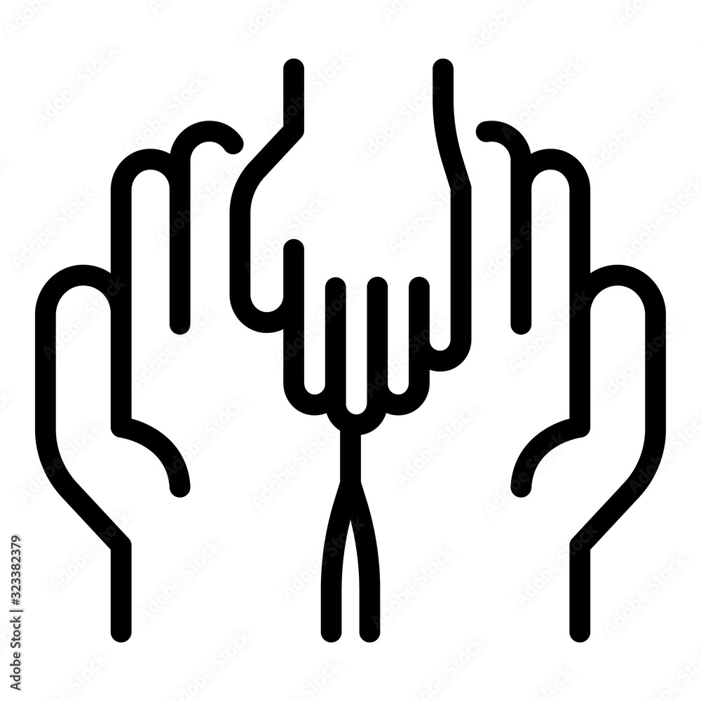 Foster family adoption icon. Outline foster family adoption vector icon ...