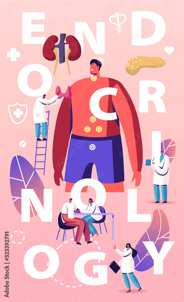 Endocrinology, Hormone Diseases and Disbalance Concept. Medicine and ...