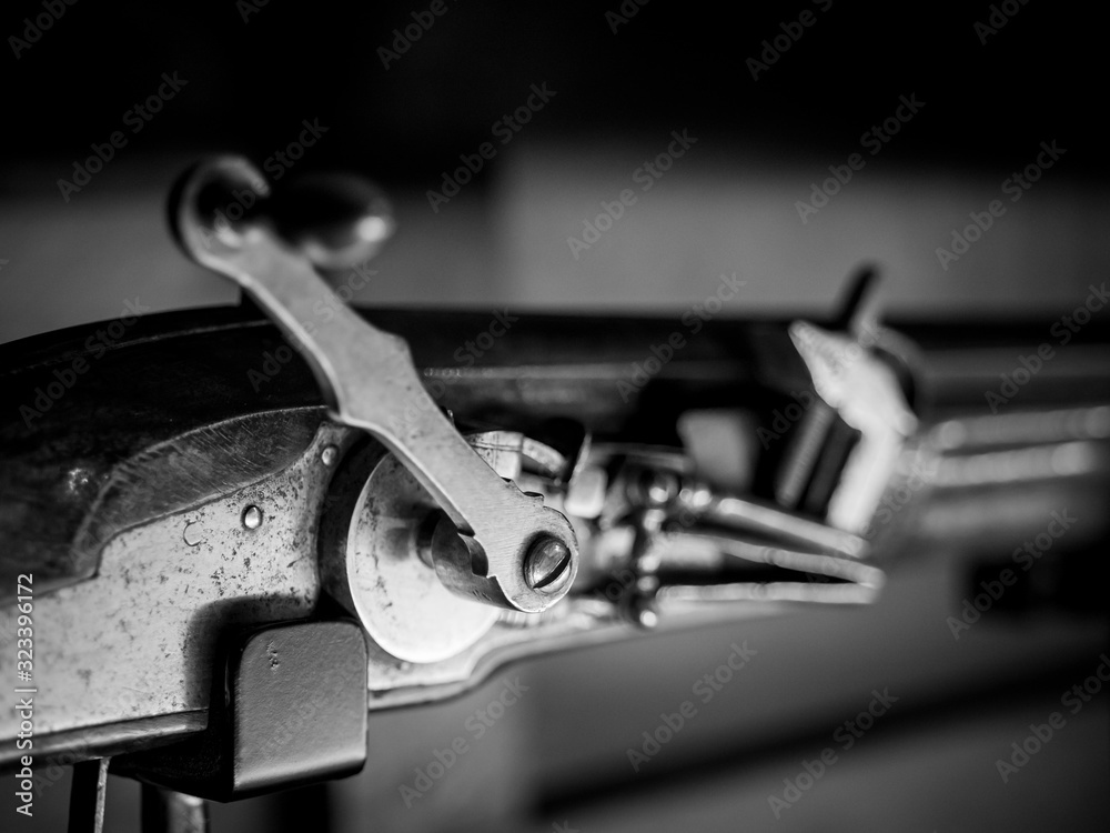 Flint Lock Mechanism of an Old Gun Stock Photo | Adobe Stock