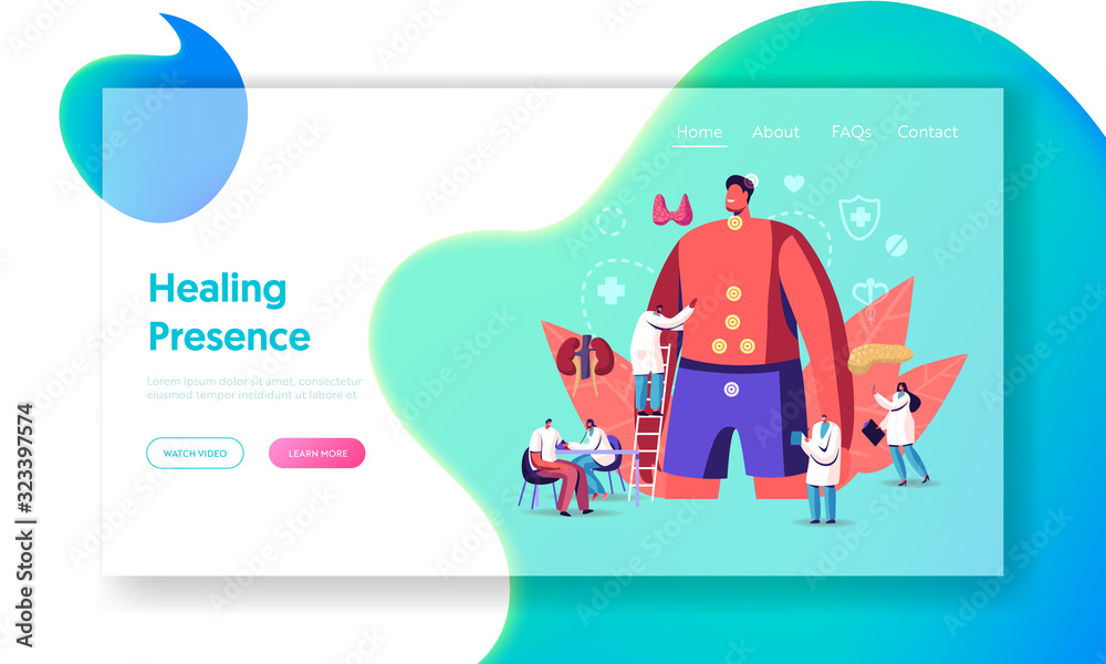 Endocrinology, Hormone Diseases and Disbalance Website Landing Page ...