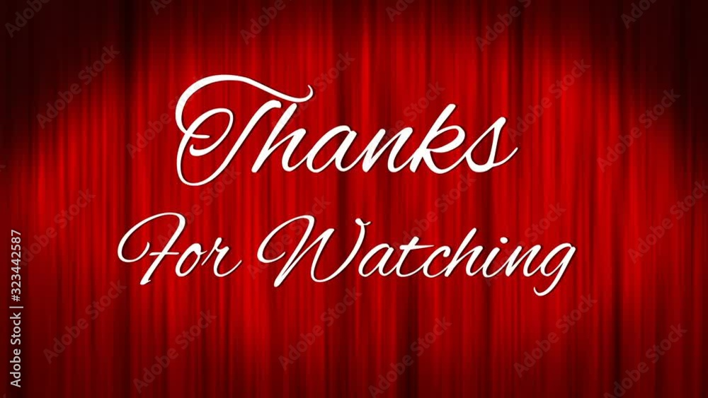 Video Stock Thanks for Watching Typography End Screen Style in 4K ...