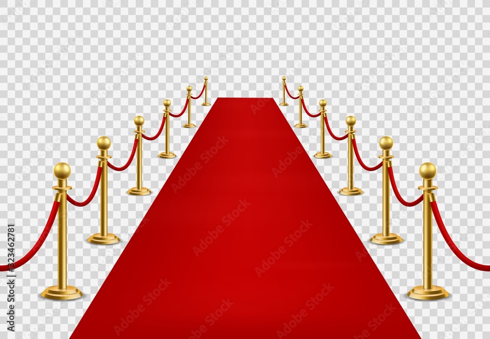 Red carpet. Grand opening ceremonial, vip event or state visit. Cinema ...