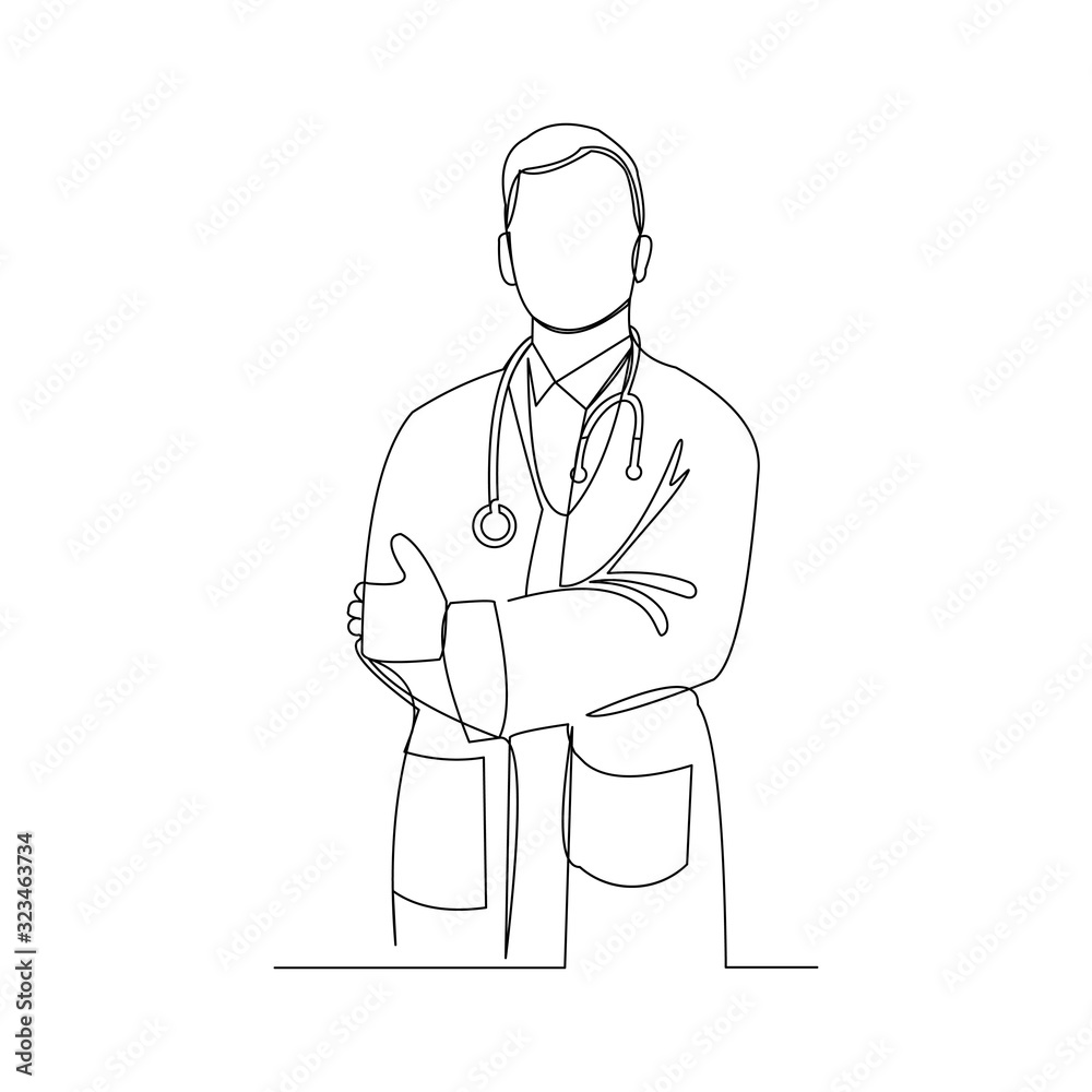 Hospital Line Drawing