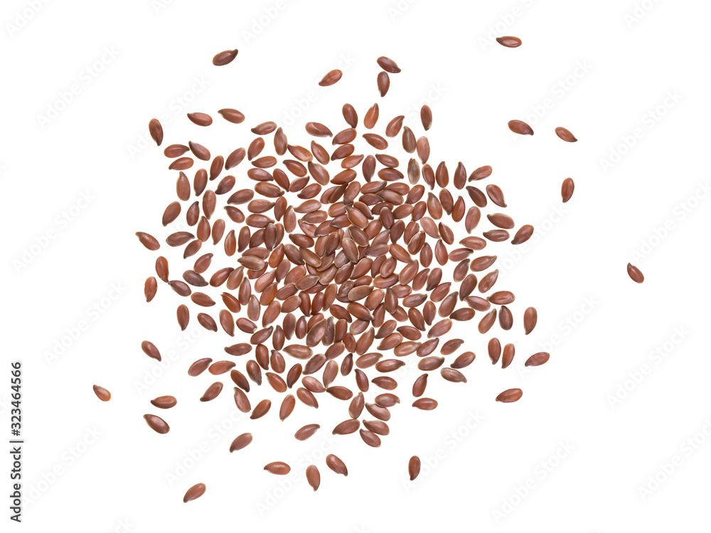 Top view of large group of linseeds or flax seeds isolated on white background Stock Photo ...