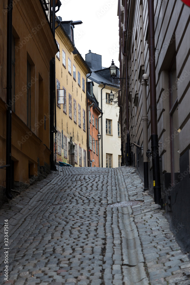 Poster View of one of the streets in the center of Stockholm. – Wall ...