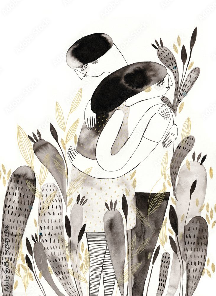 Hug Stock Illustration | Adobe Stock