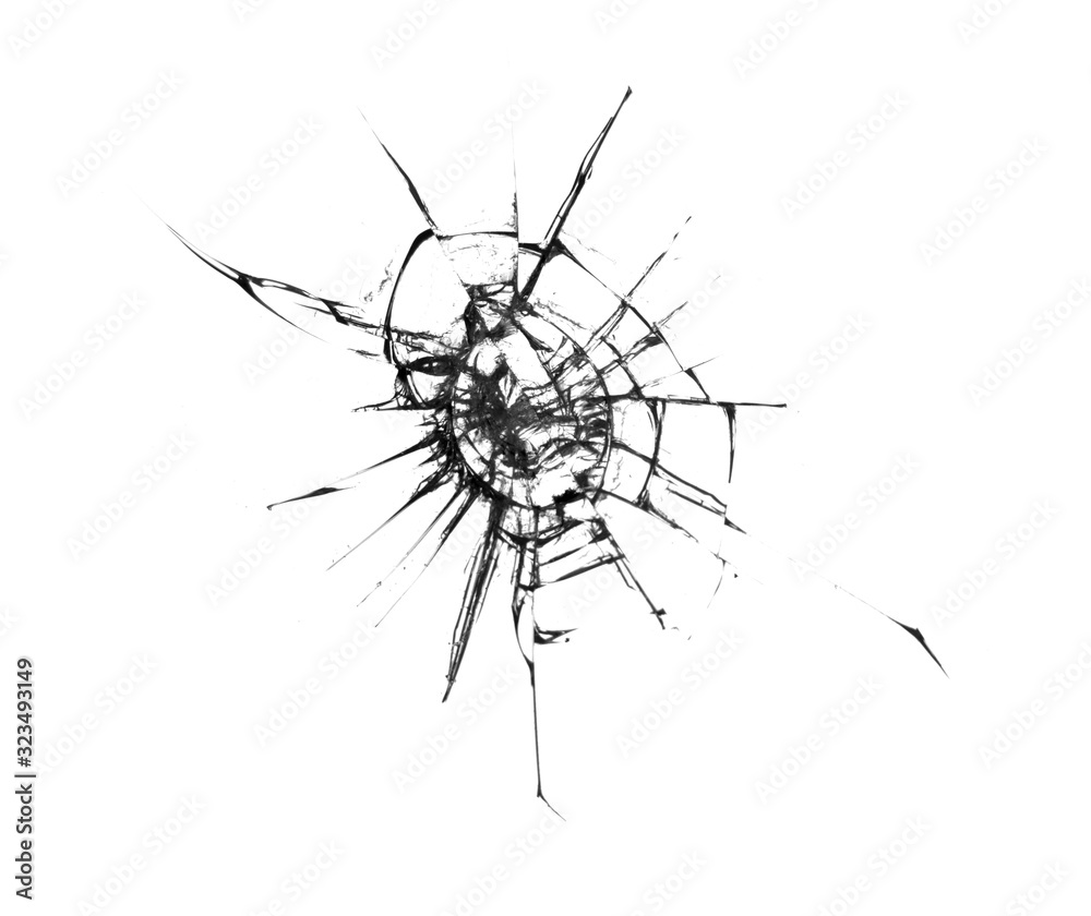 Broken Glass Window Drawing