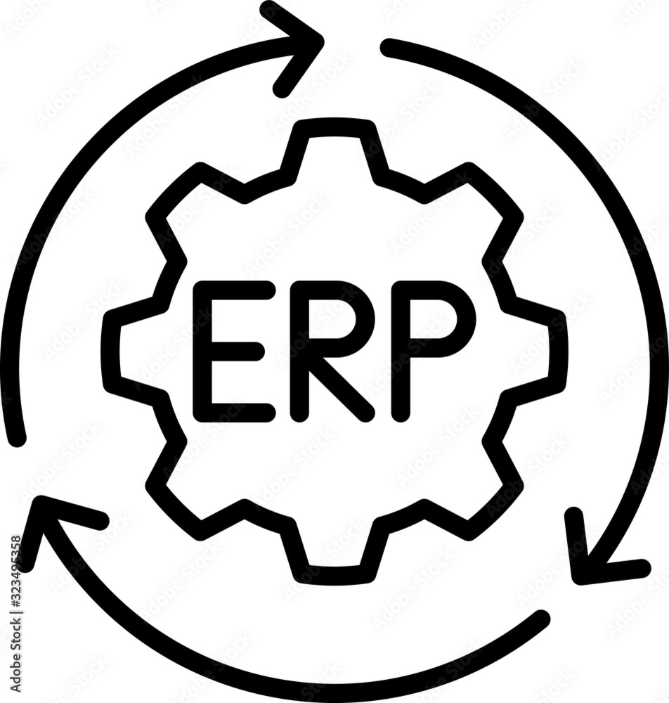 ERP system icon, vector illustration Stock Vector | Adobe Stock