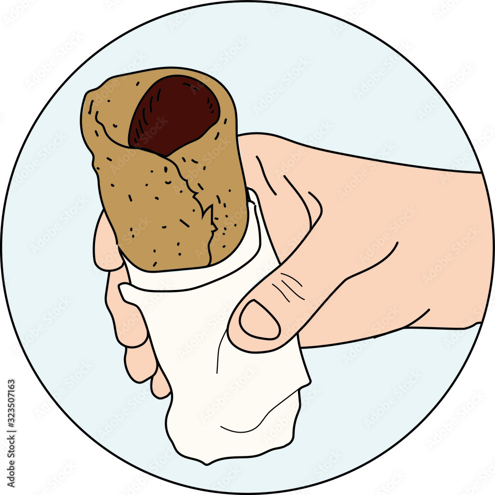 Galette saucisse - Illustration vectorielle - Galette bretonne ...