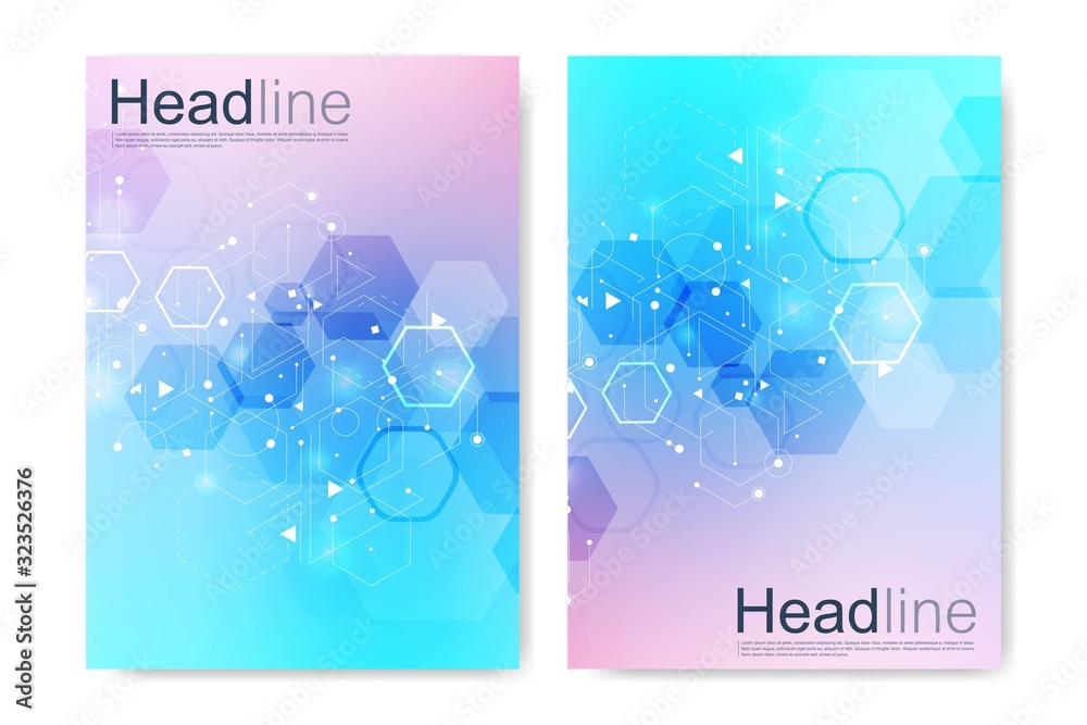 Vector templates for brochure magazine leaflet flyer cover booklet ...