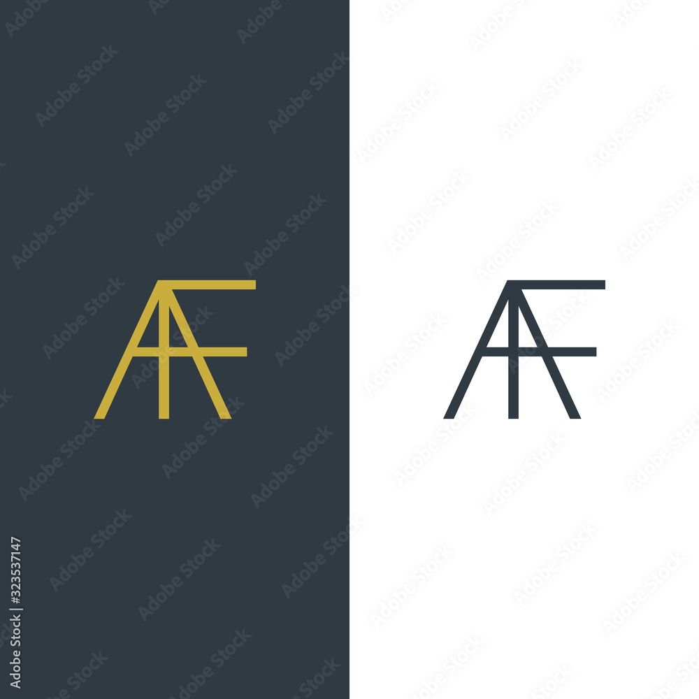 initial letter AF Letter Simple Premium Logo Design template. Stock ...