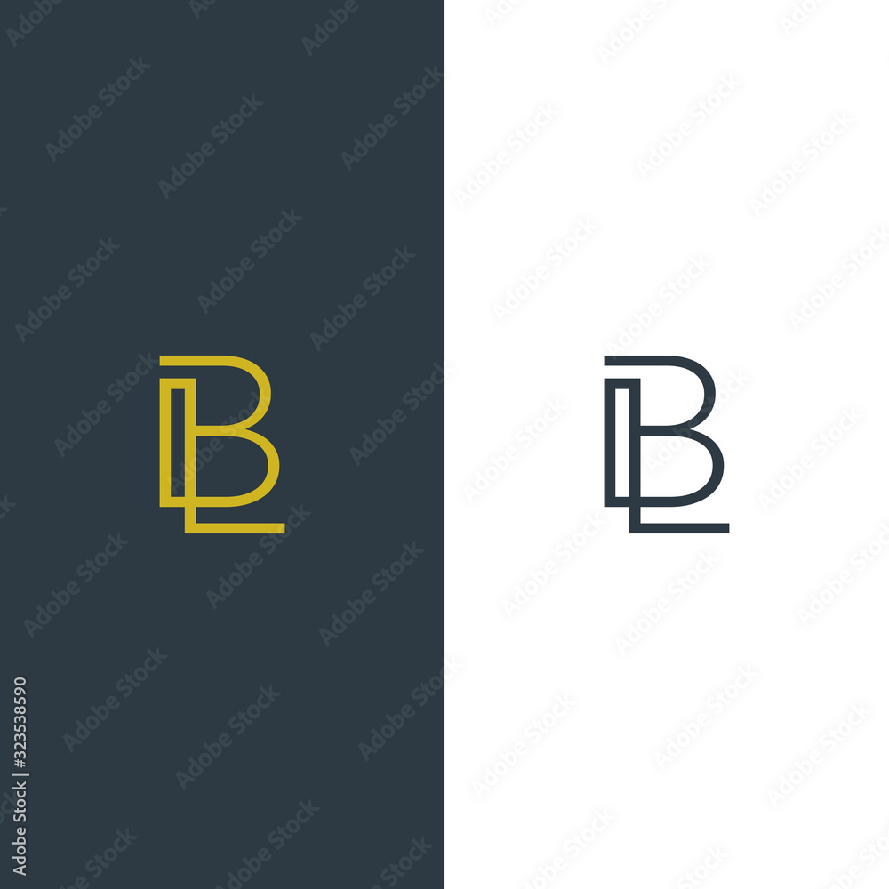 initial letter BL Letter Simple Premium Logo Design template. Stock ...