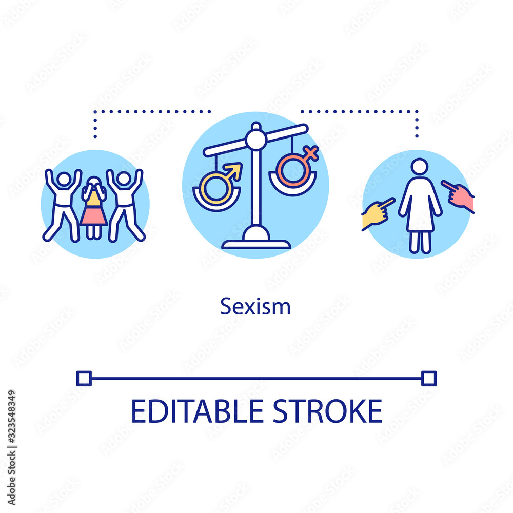 Vecteur Stock Sexism concept icon. Hatred of women. Gender ... Vecteur Stock Sexism concept icon. Hatred of women. Gender ...