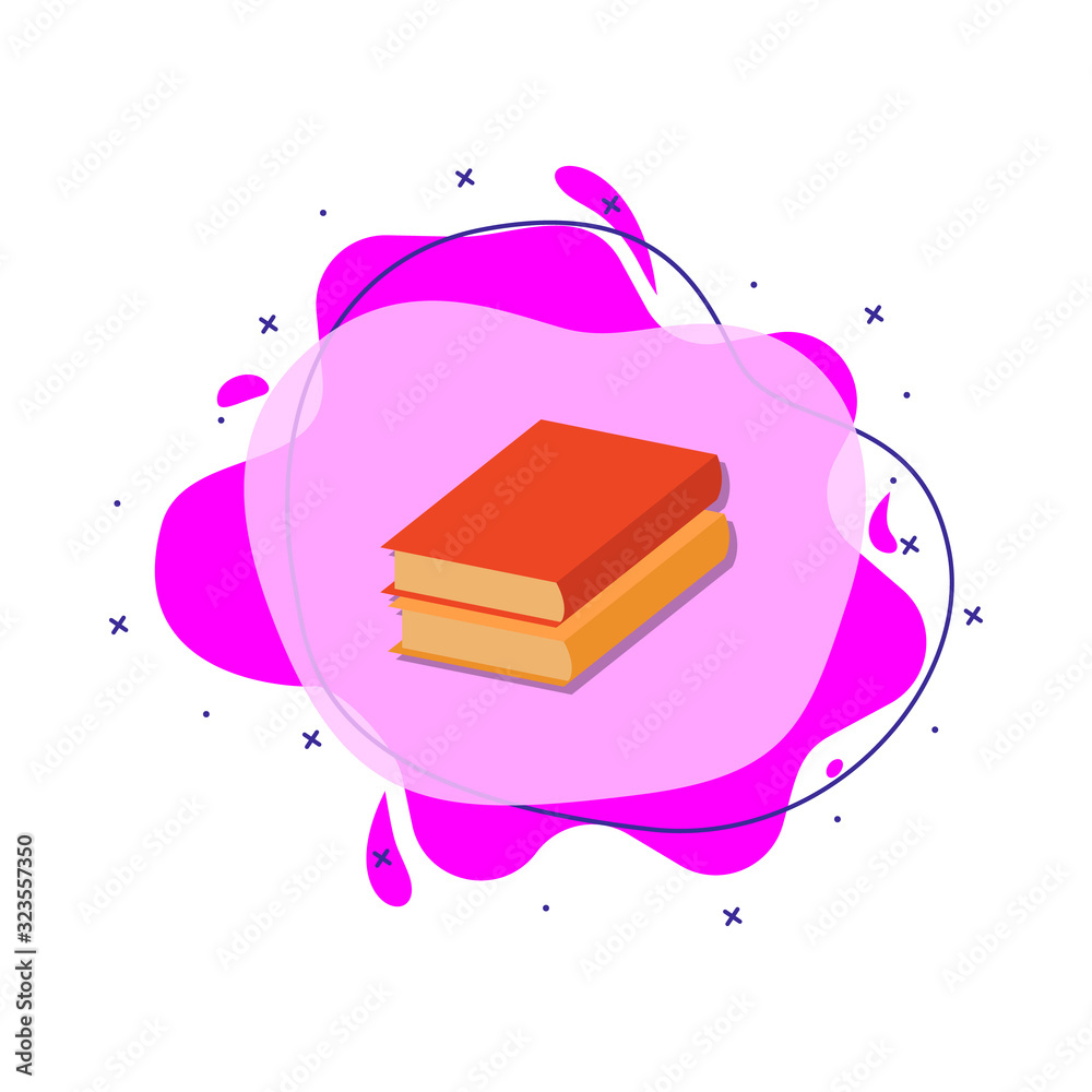 Books colored icon. Simple color vector of education icons for ui and ...