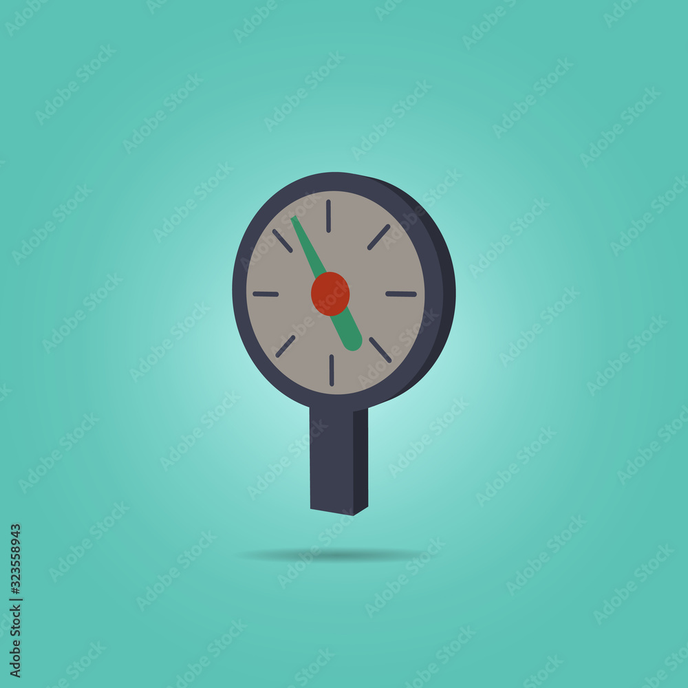 Pressure values isometric icon. Simple color vector of science icons ...