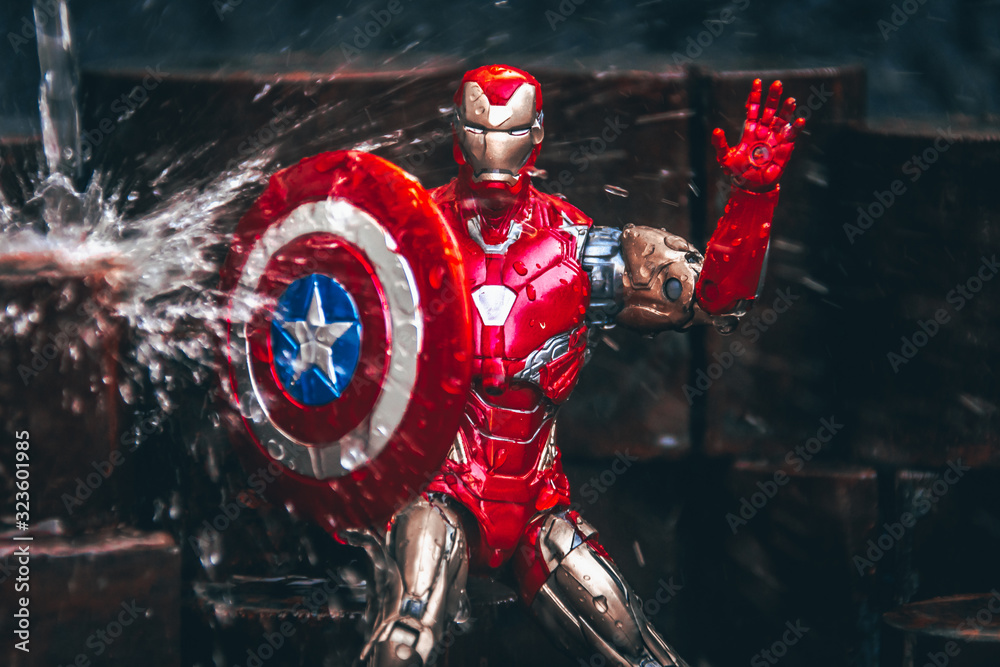 TOKYO, JAPAN - FEBRUARY 10, 2020 : Fighting pose of Iron Man action ...