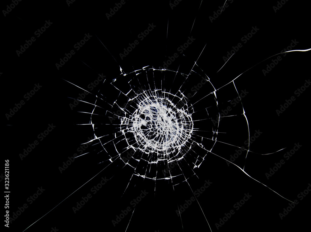 Cracks and lines on broken glass. Cracks texture on the window. Stock ...