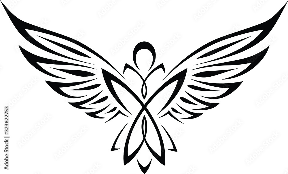 Tribal Angel Drawing