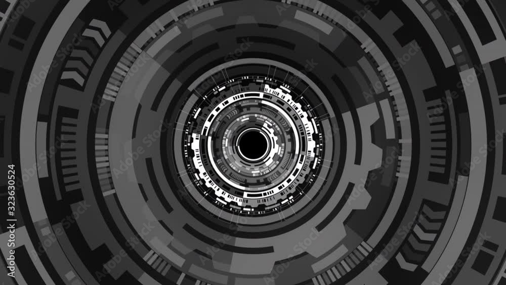 Vidéo Stock Seamless loop background futuristic Radar HUD animation ...