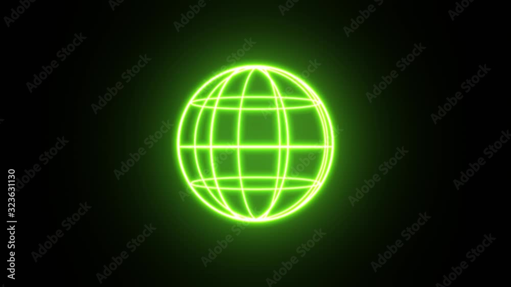 Vidéo Stock 3d Sphere Box With Glowing Strokes Spinning/ 4k animation ...