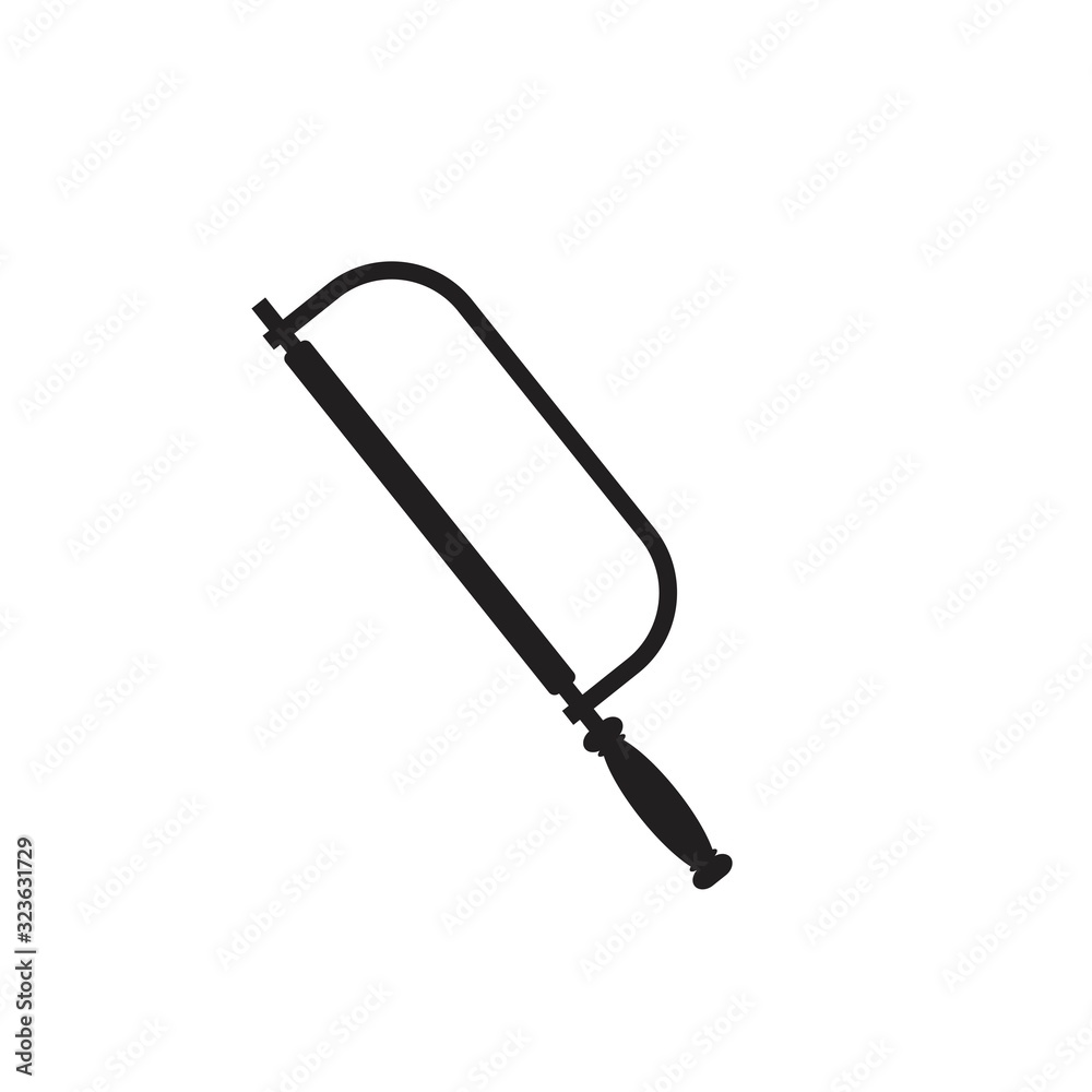 Hacksaw icon template black color editable. Hacksaw icon symbol Flat ...
