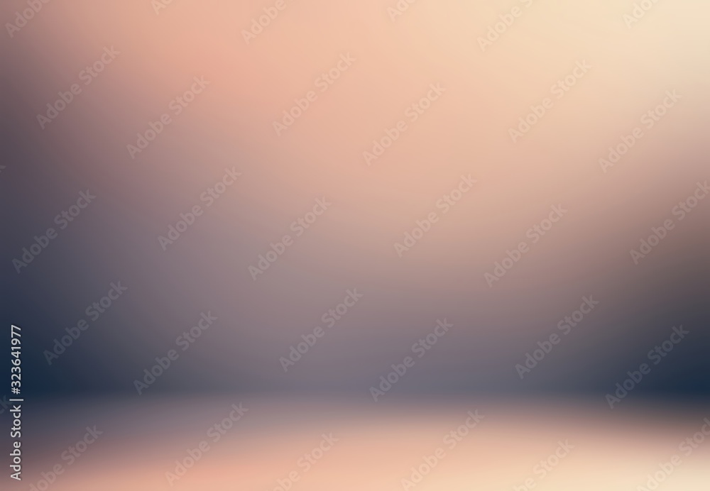 Dusty 3d wall and floor texture. Muted background. Old empty room. Low ...