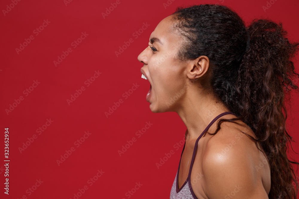 Woman Yelling Side