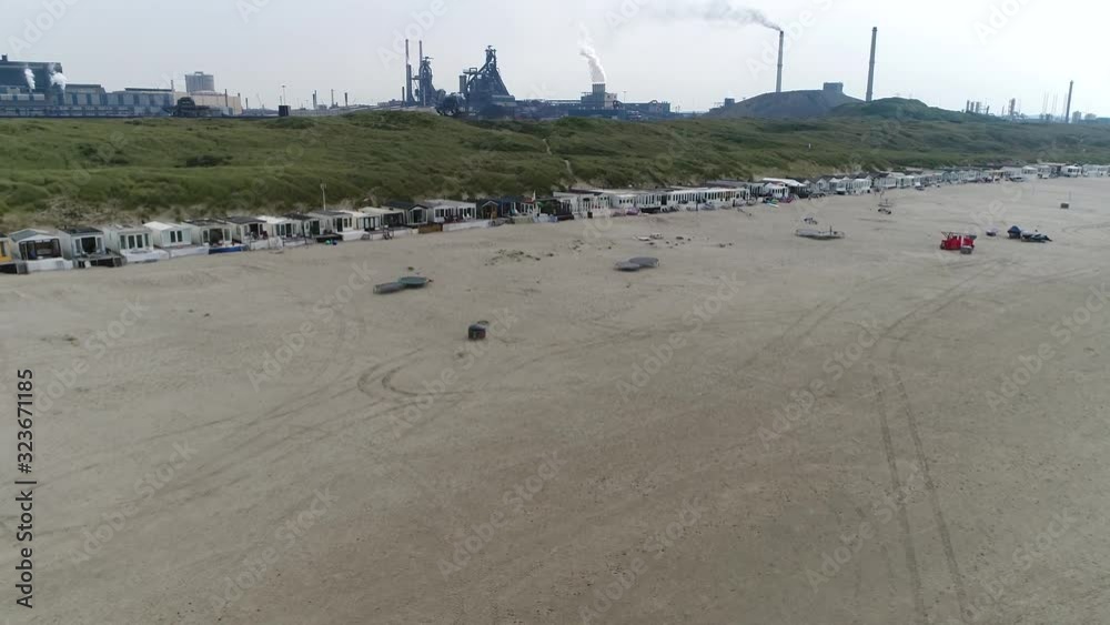 Video Stock Low altitude aerial view of coastal area with coach ...