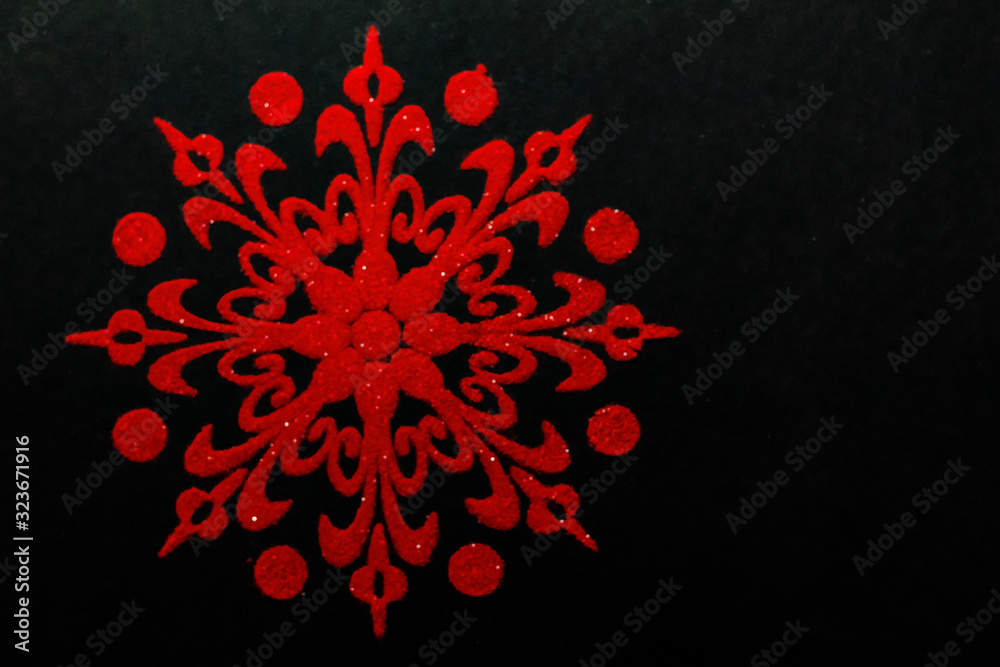 Red Rangoli design with a black Background with copy space. deepawali ...