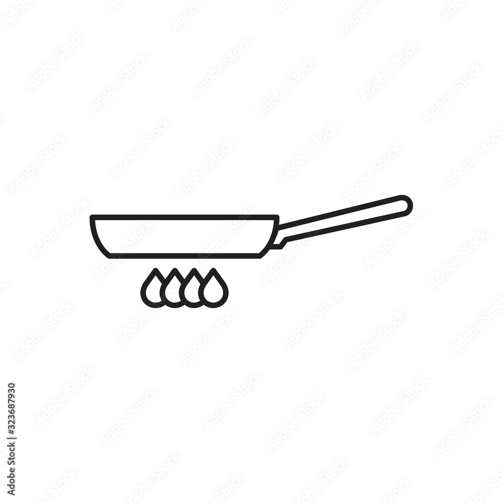 Frying pan icon template black color editable. Frying pan icon symbol ...