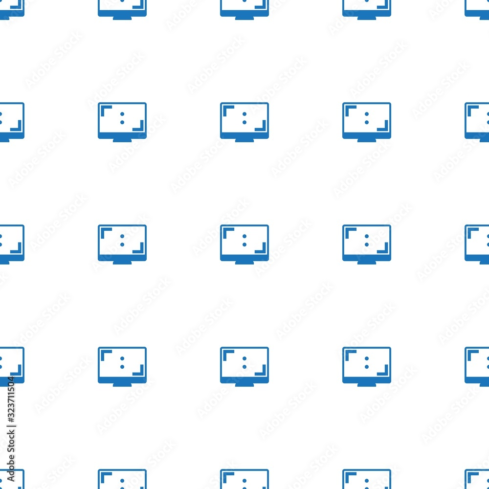 Aspect Ratio icon pattern seamless isolated on white background. Editable filled Aspect Ratio ...
