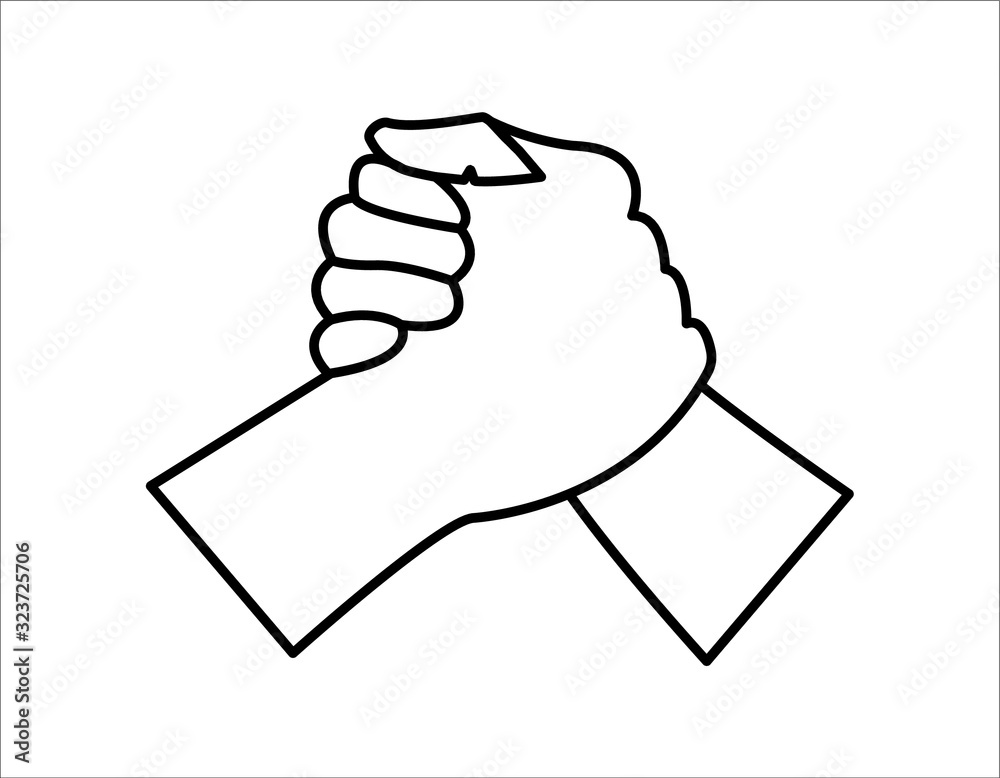 modern handshake vector, hand shake icon, Partners or Brothers Hand ...