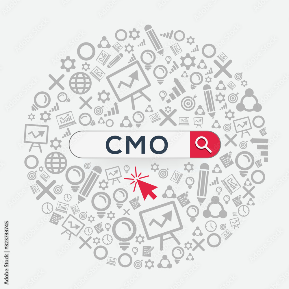 CMO mean (chief marketing officer) Word written in search bar,Vector ...