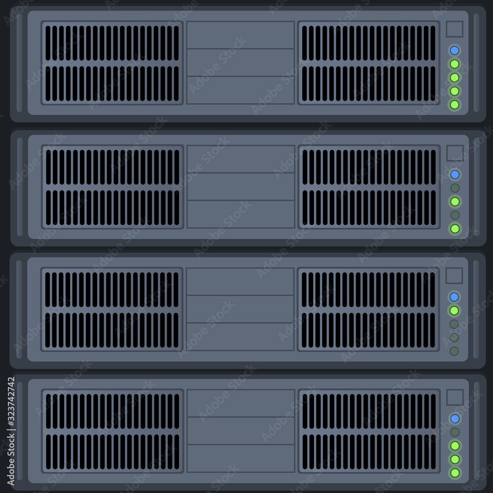 Data center server rack Stock Vector | Adobe Stock