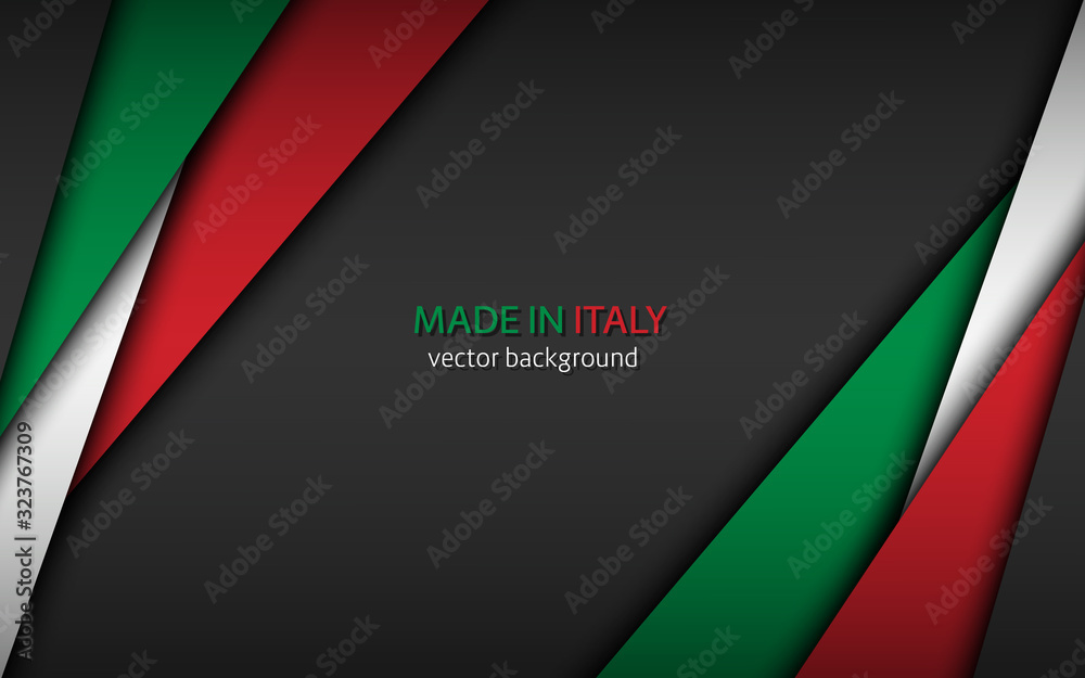 Made in Italy, modern vector background with Italian colors and free ...
