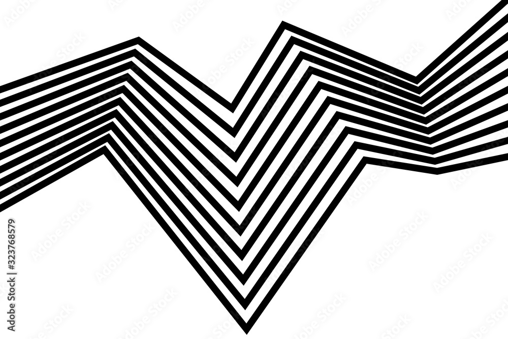 Abstract vector background with parallel lines with optical illusion ...
