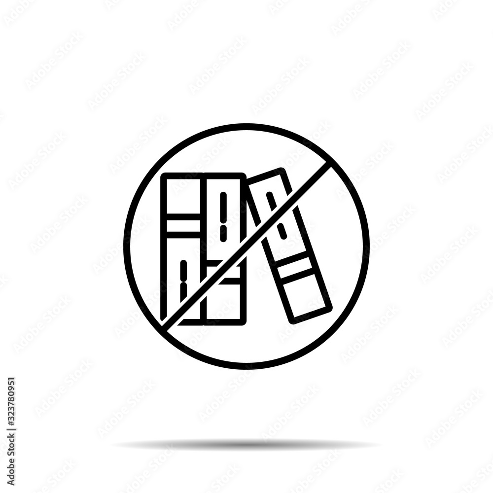No books icon. Simple thin line, outline vector of book ban ...