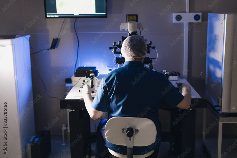 In a Modern Laboratory Scientist Conduct Experiments. Chief Research ...