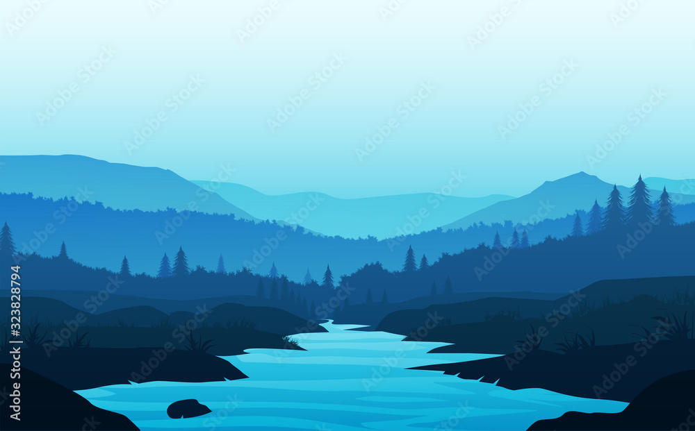 Horizon Landscape Vector