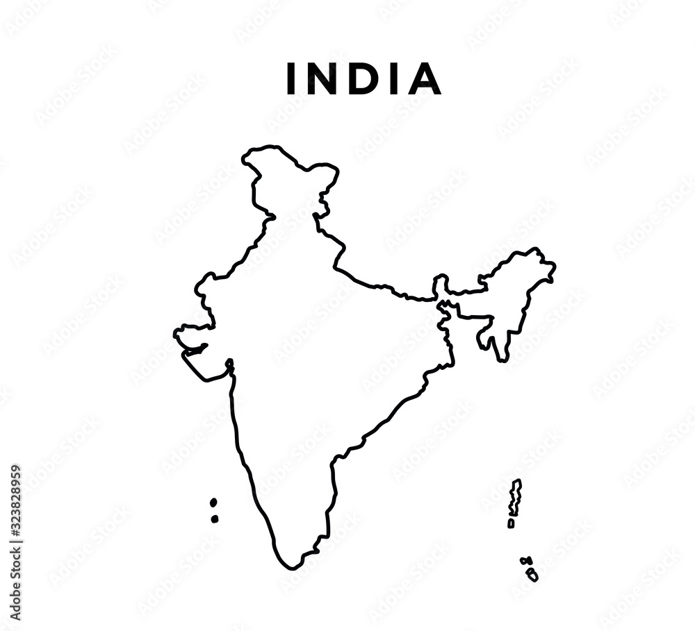 India map icon vector logo design template Stock Vector | Adobe Stock