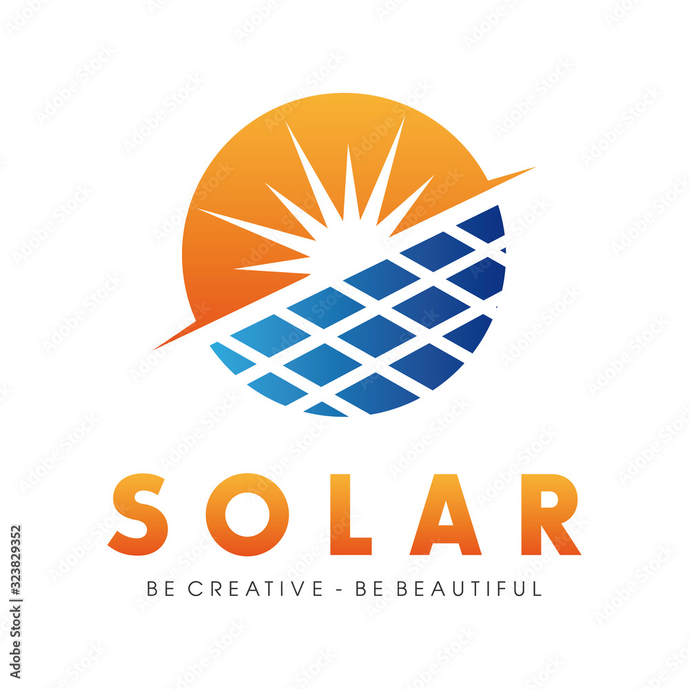 Solar Energy, Solar Logo Vector Stock Vector | Adobe Stock