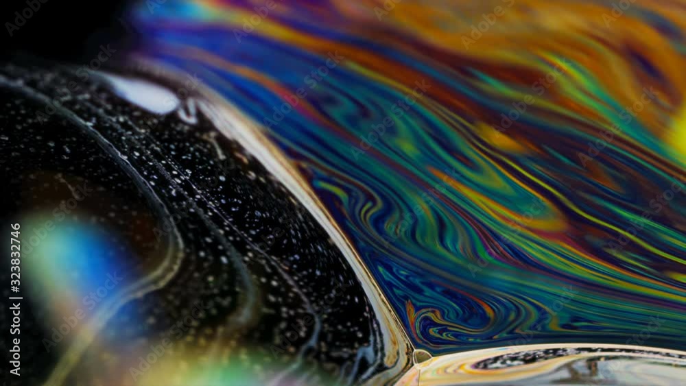 Soap bubble macro rainbow colors creating. Colorful foam soap bubble ... Soap bubble macro rainbow colors creating. Colorful foam soap bubble ...